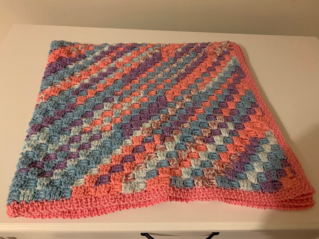 Finished A Bella Coco Crochet Baby Blanket Tutorial Using A Bernat Baby ...