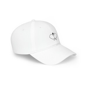 Minimalistic Pickleball Paddle Black Logo Baseball Cap in White - Etsy