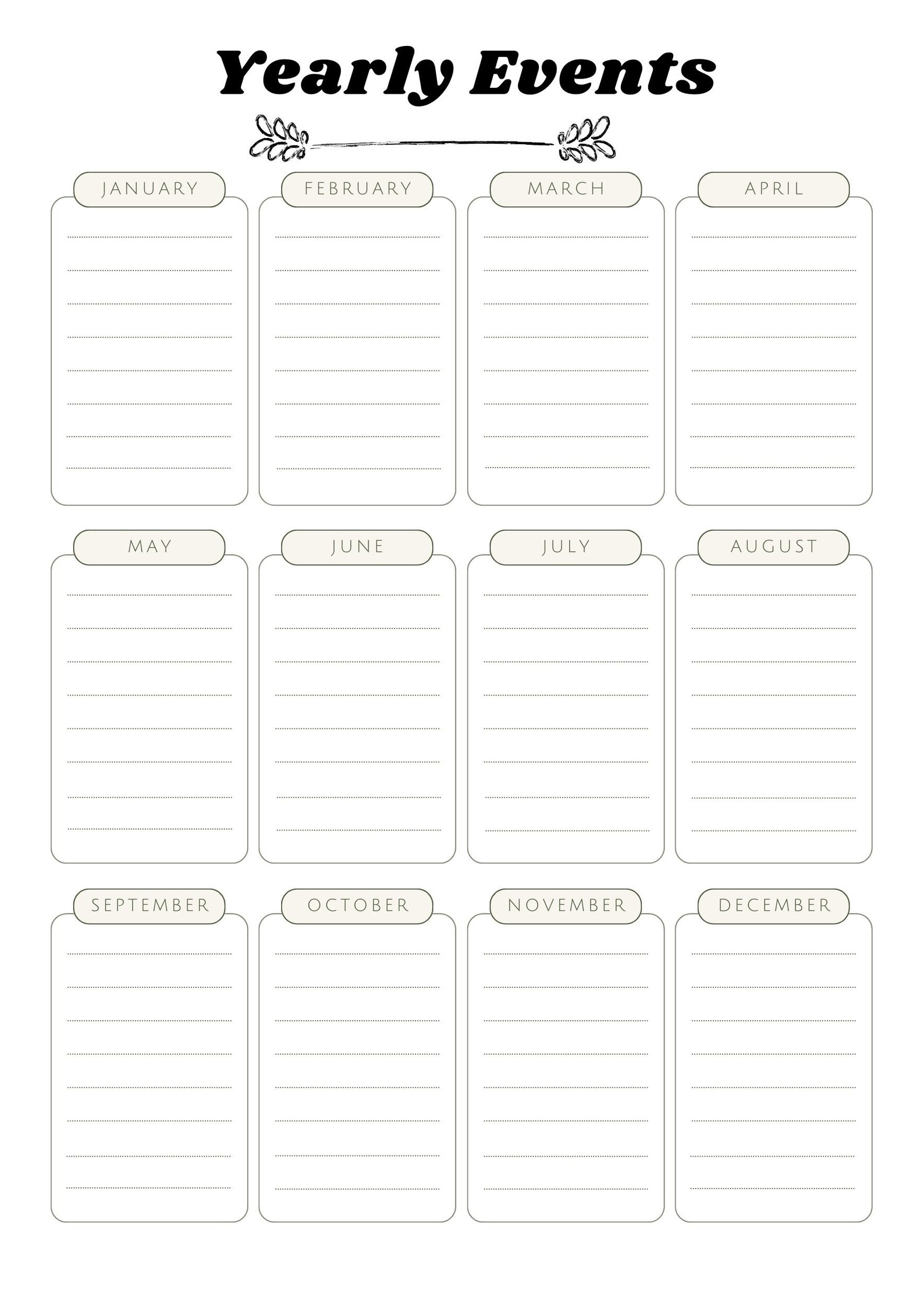 Yearly Tracker/planner - Etsy