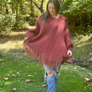 Cuffed Crocheted Poncho - Etsy