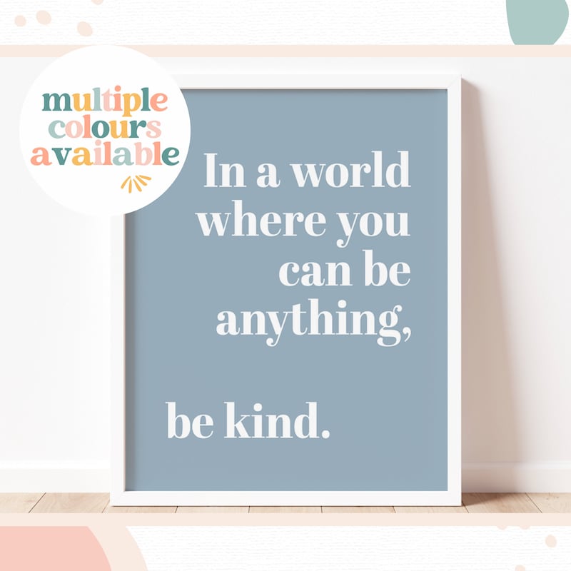 Be Kind Poster - Etsy UK