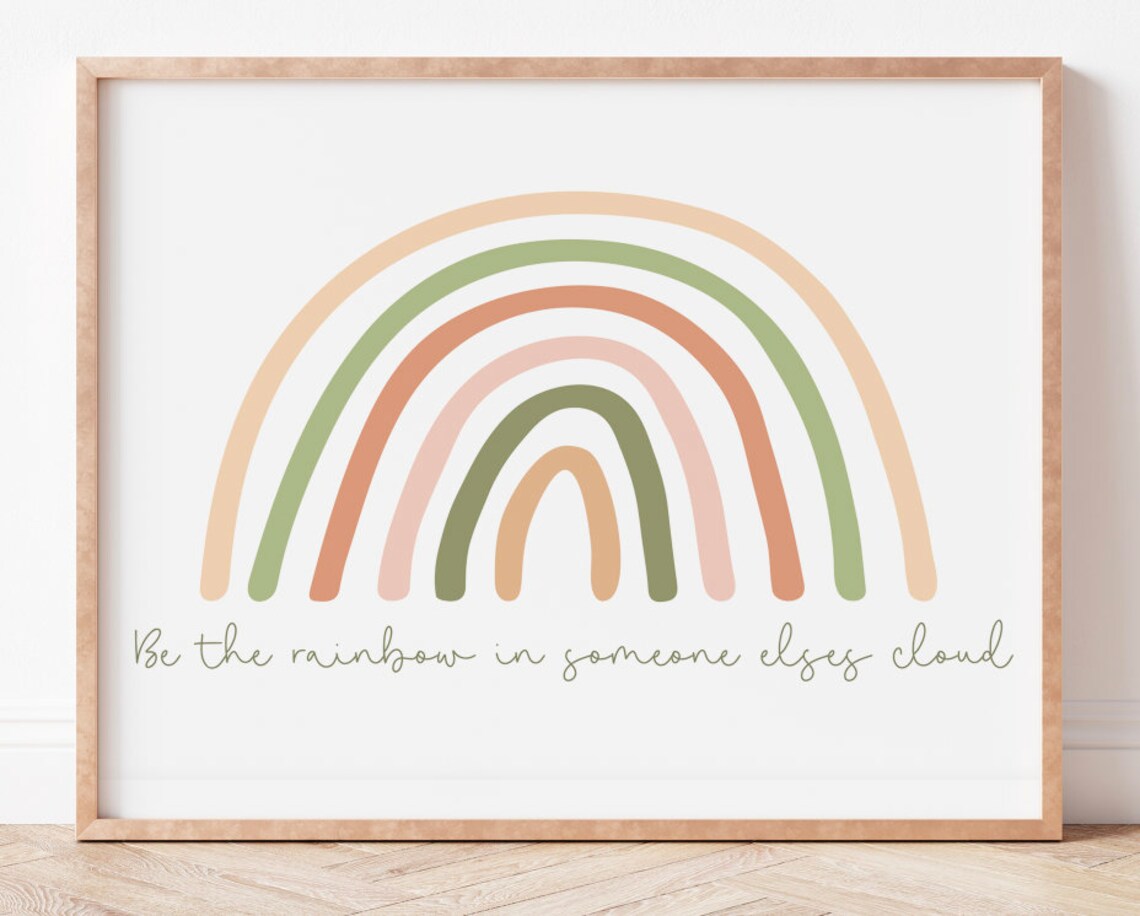 Be the Rainbow in Someone Else's Cloud Print A5A4A3 - Etsy