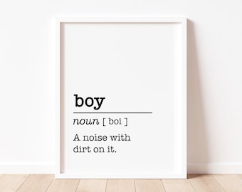 Boy Definition Wood Bedroom Wall Decor - Etsy