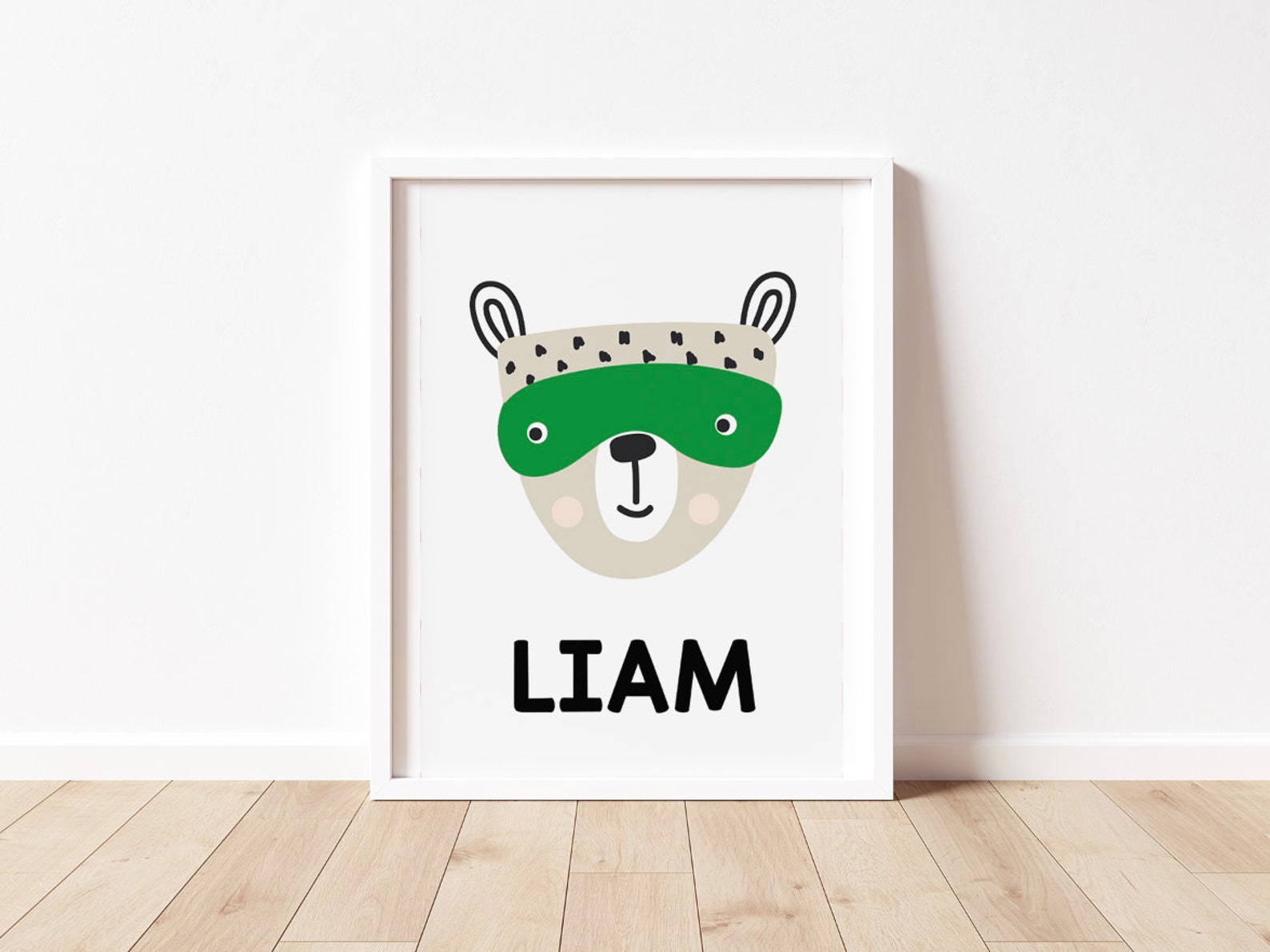 Personalised SUPER HERO ANIMAL Print | Boys Bedroom Playroom Print ...