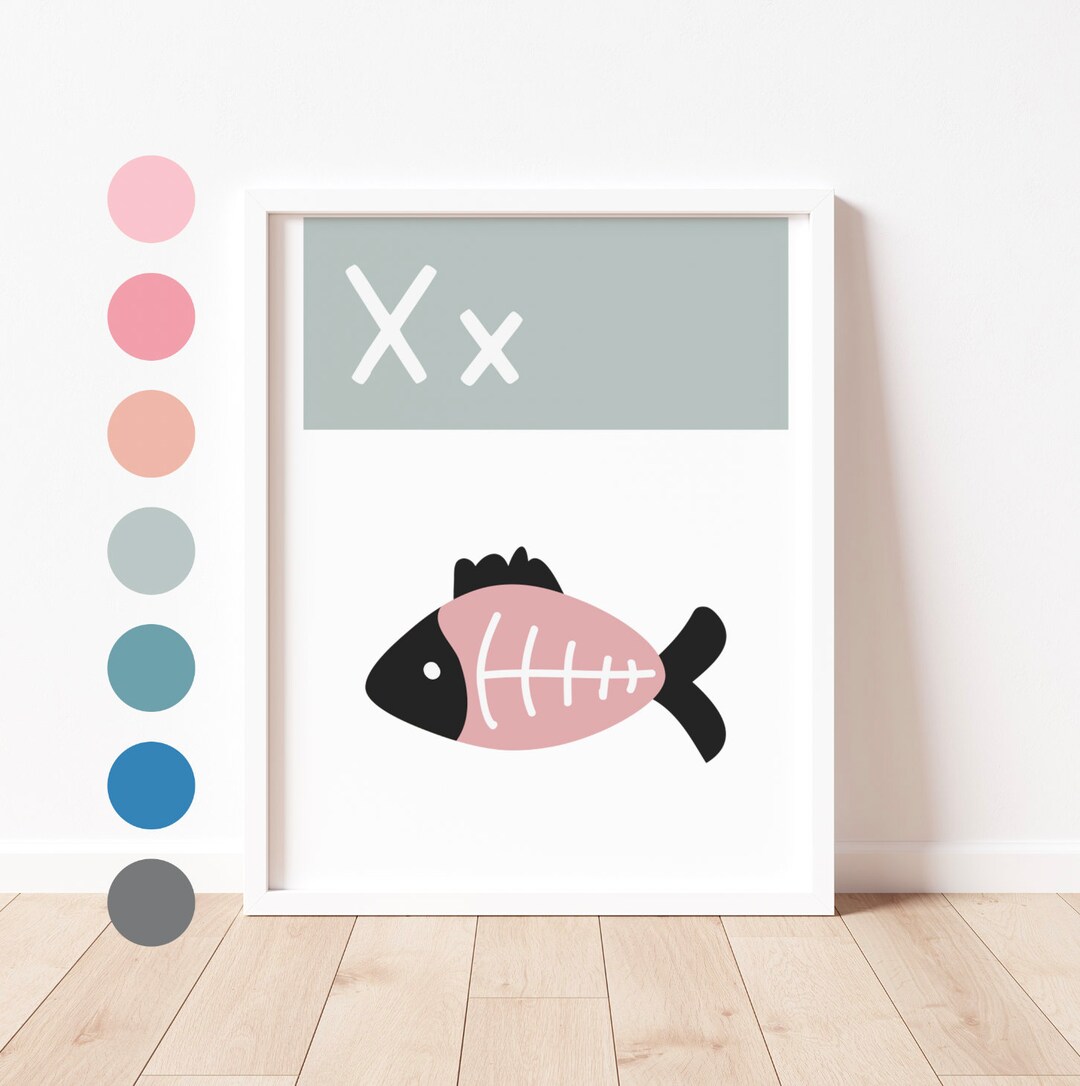 ALPHABET Print - X is for Xray Fish - Children's Educational Letter ...