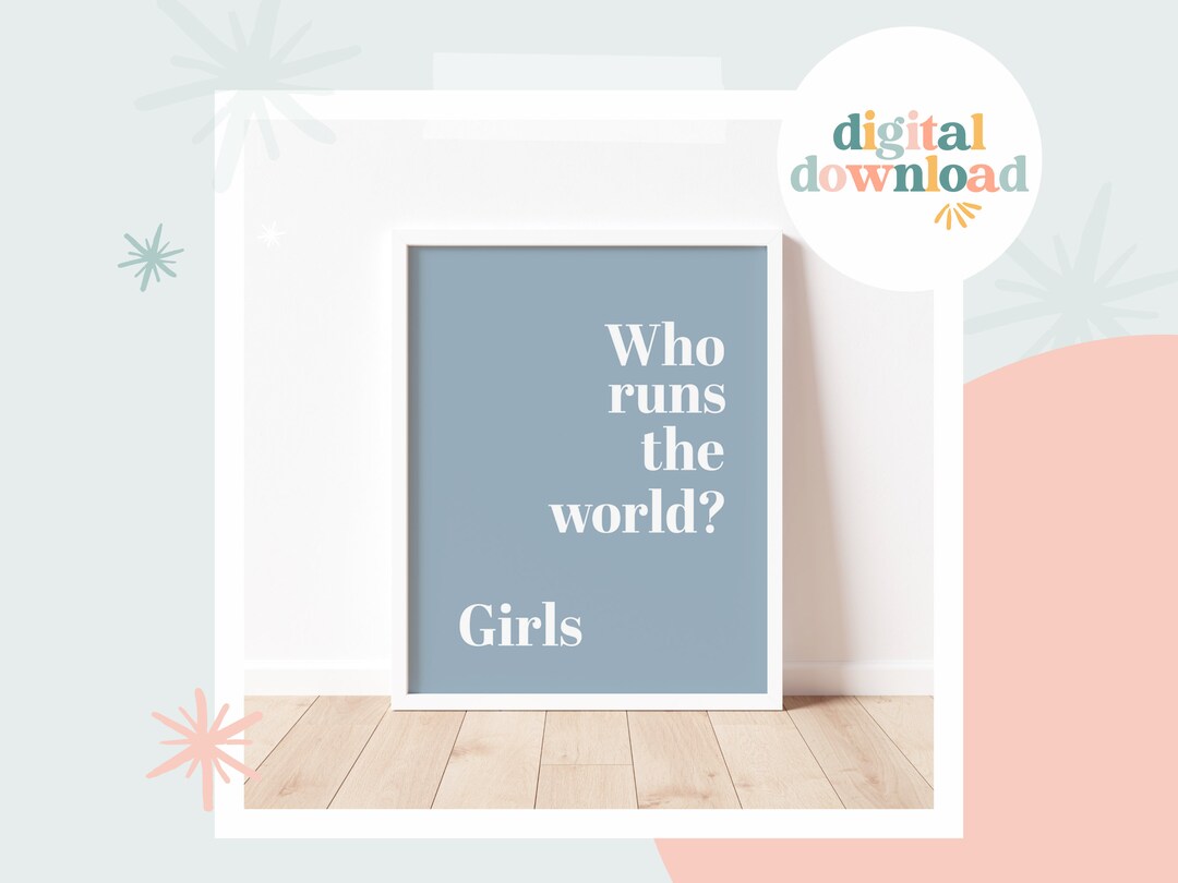 DIGITAL DOWNLOAD Who Runs the World Girls Lulworth Cove. Children's ...