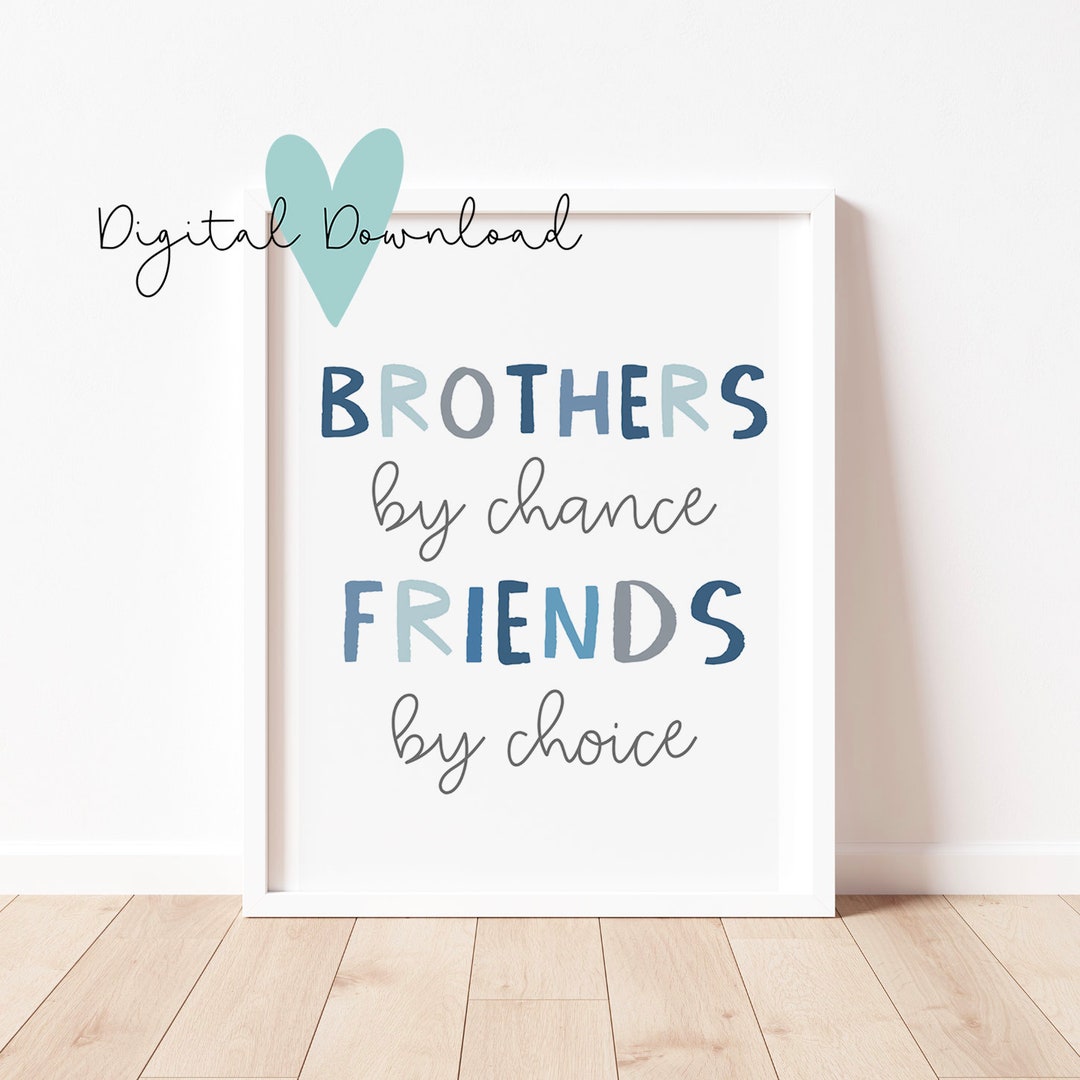 DIGITAL DOWNLOAD Brothers by Chance Friends by Chance - Etsy