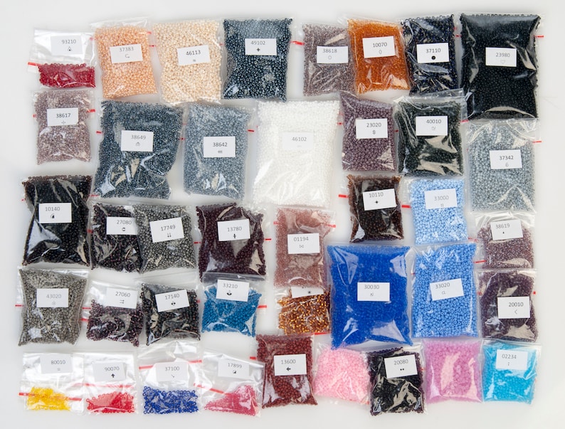 Bead Embroidery Kit tiger in Flowers, Full Coverage Bead Embroidery, TM ...