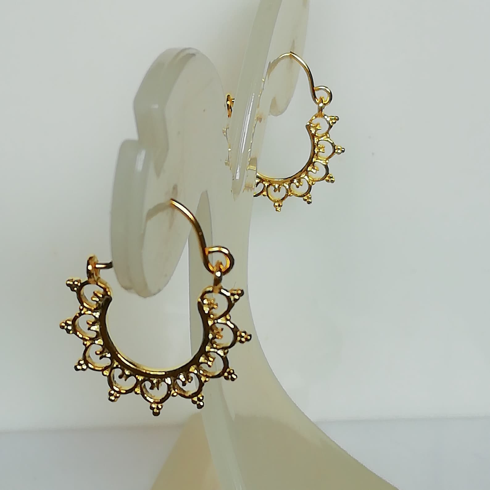 Bali Gold Hoops Dramatic Gold Hoops Gold Plated Hoops - Etsy