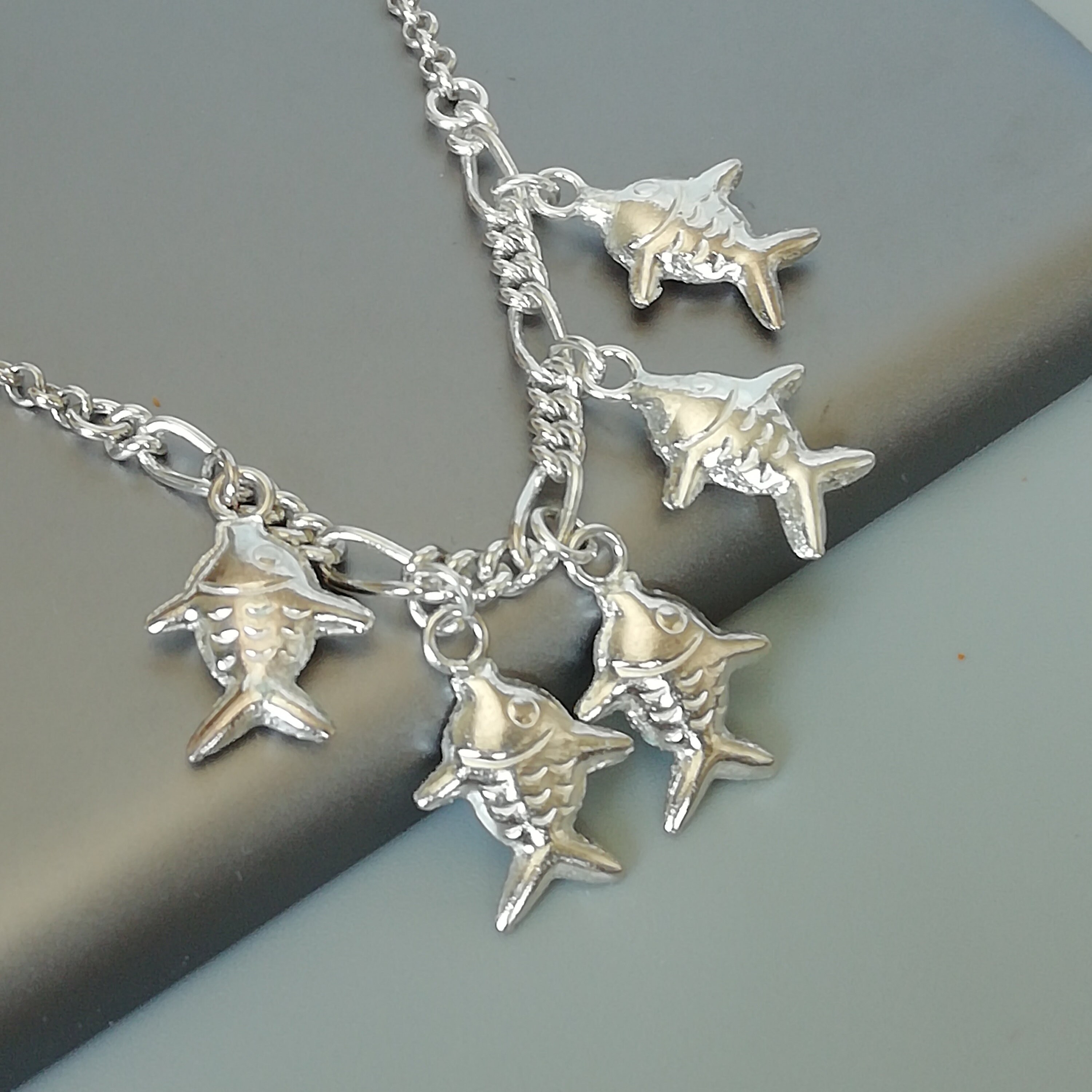 Silver fish chain bracelet Chain bracelet Wrist jewelry | Etsy