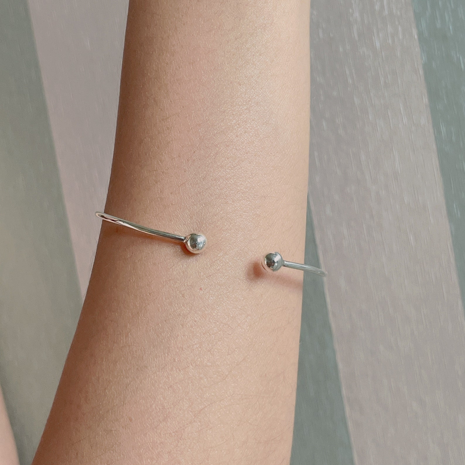 Sterling Silver Wrist Bangle Silver Bangle Open Ended - Etsy