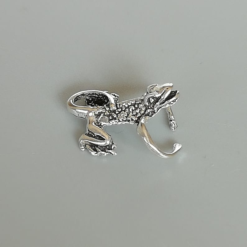 Gecko Ear Cuff Sterling Silver Lizard Ear Climber No | Etsy
