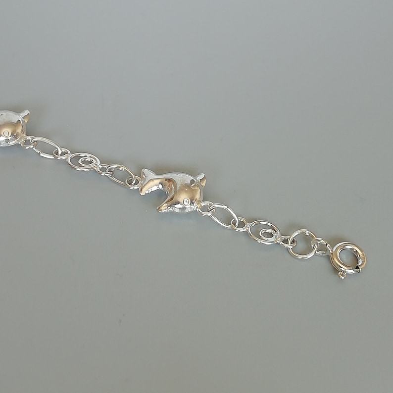 Silver Dolphin Chain Bracelet | Chain Bracelet | Wrist Jewelry ...