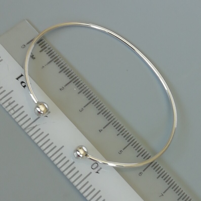 Sterling Silver Wrist Bangle Silver Bangle Open Ended - Etsy