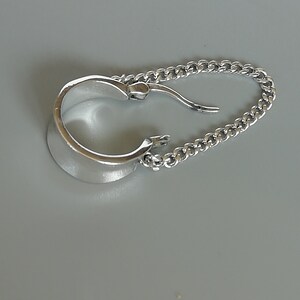 Sterling Silver Chain Hoops Long Chain Hoops Minimalist - Etsy