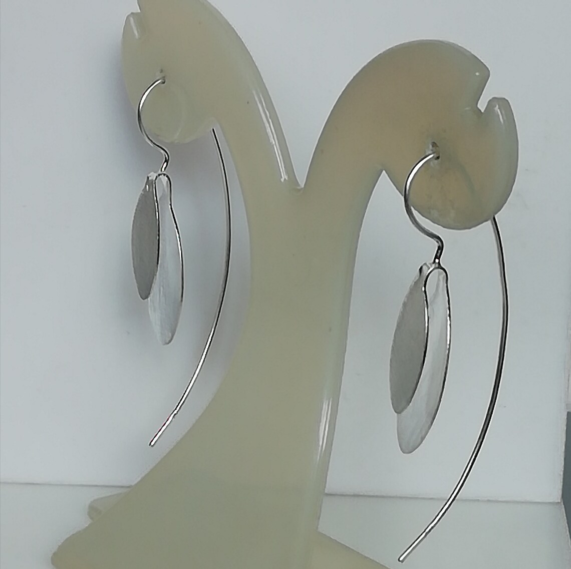 Long Leaf Ear Danglers | Long Hook Earrings | Two Leaves Earrings ...