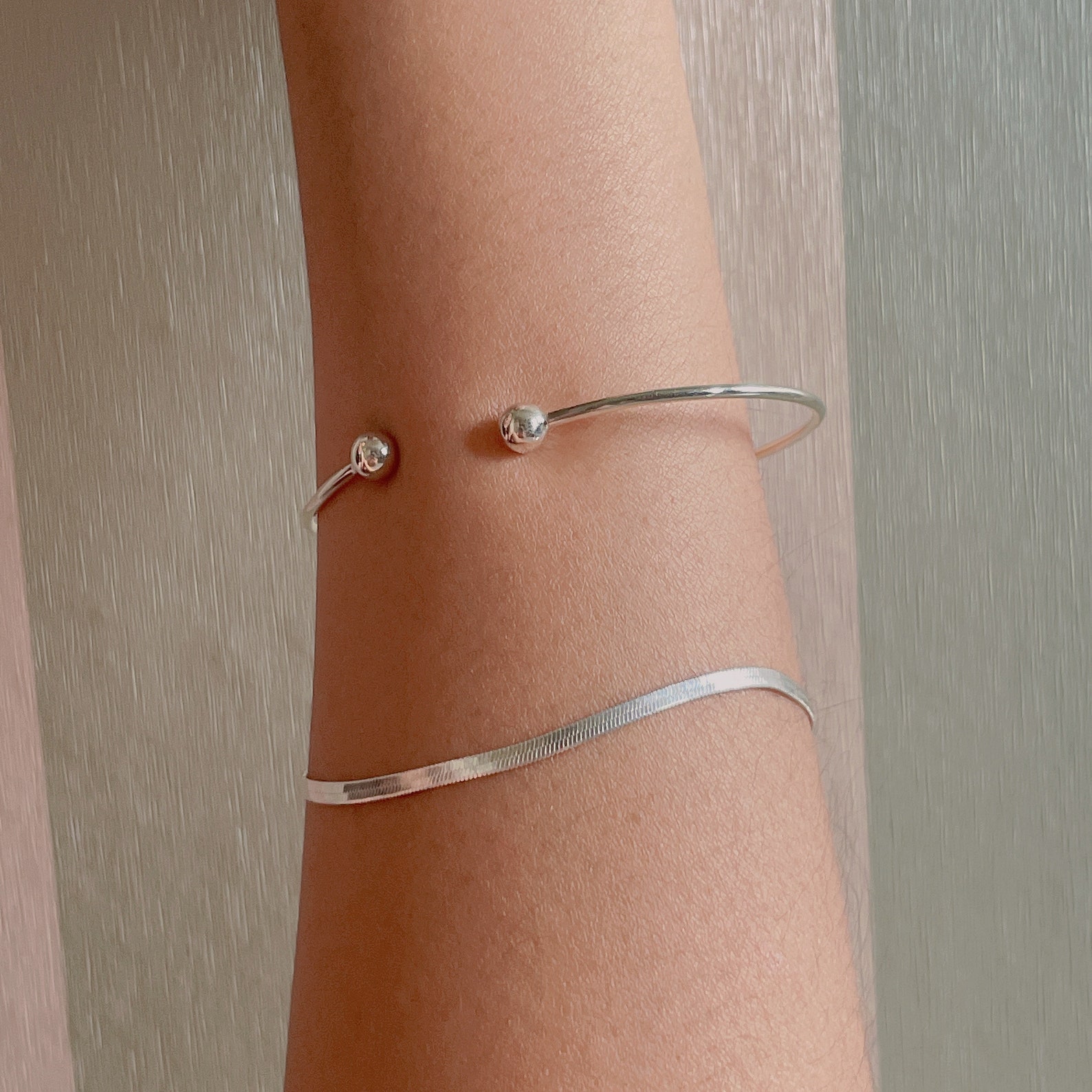 Sterling Silver Wrist Bangle Silver Bangle Open Ended - Etsy