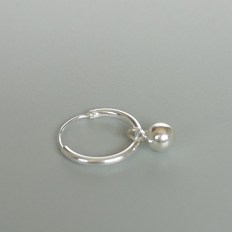 Silver Ball Hoops Sterling Silver Hoops 12 Mm Hoop - Etsy