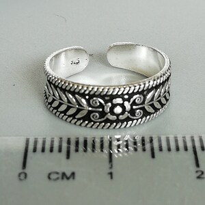 Sterling Silver Indian Toe Ring | Flower Toe Band | Bohemian Jewelry ...
