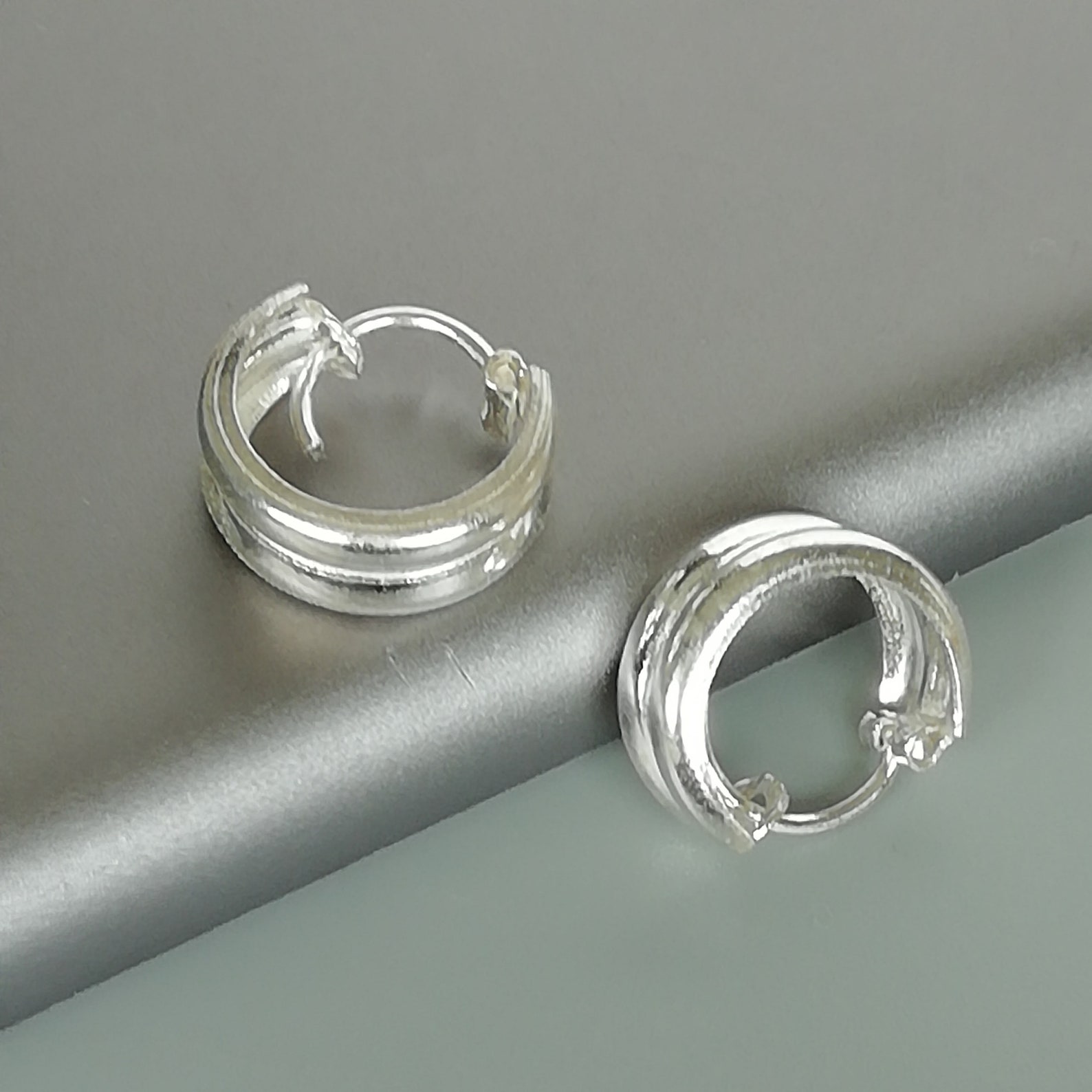 Tiny Silver Hoops Huggie Hoops Little Girl Hoops Silver - Etsy