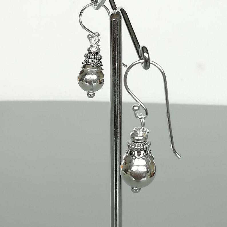 Sterling Silver Ball Danglers Silver Drop Earring Ethnic - Etsy