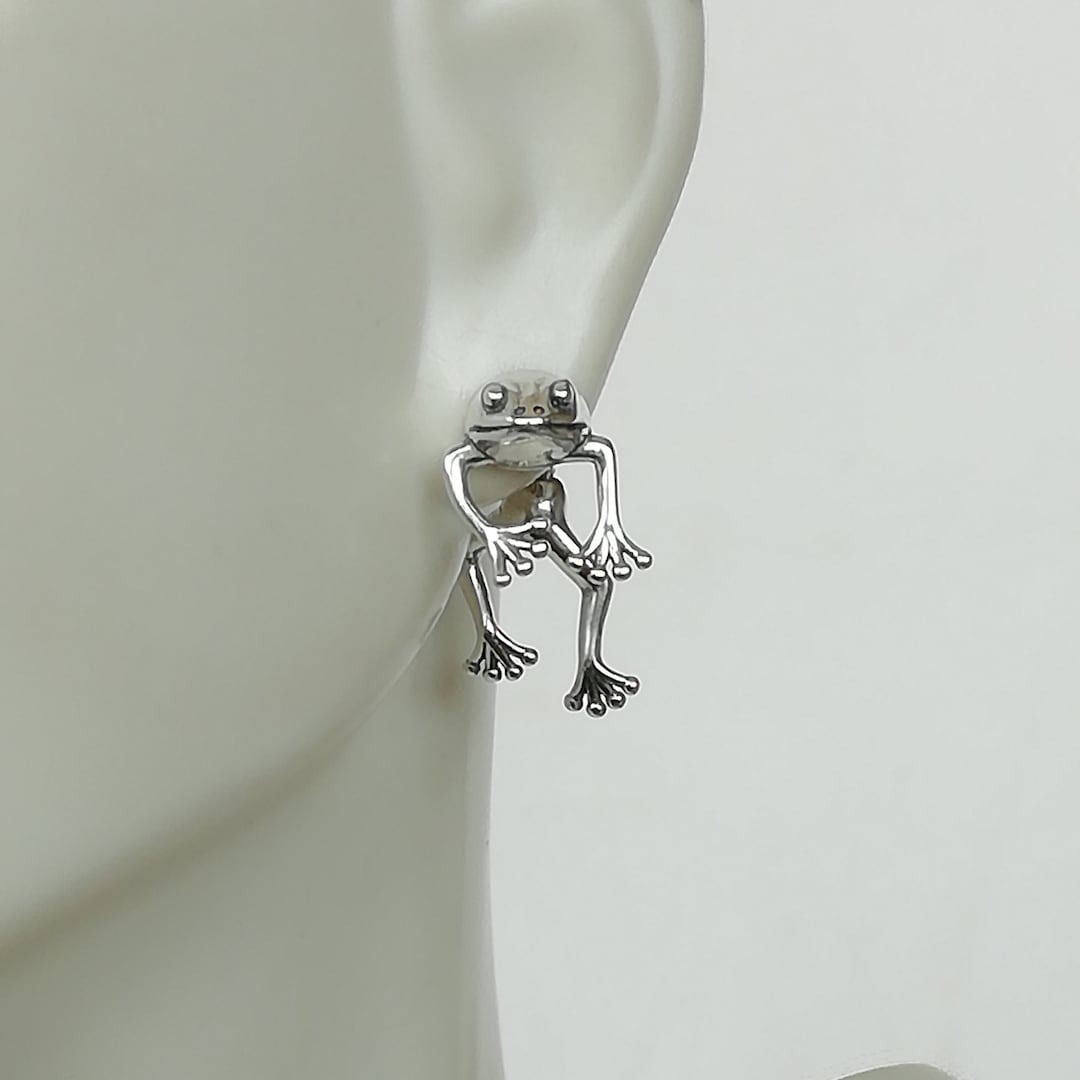 Sterling Silver Frog Ear Jacket | Double Side Frog Ear Cuff | Front ...