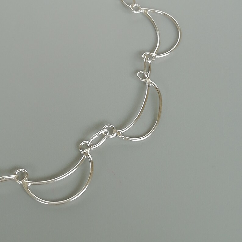 Silver arcs anklet Ethnic sterling silver anklet Chain | Etsy