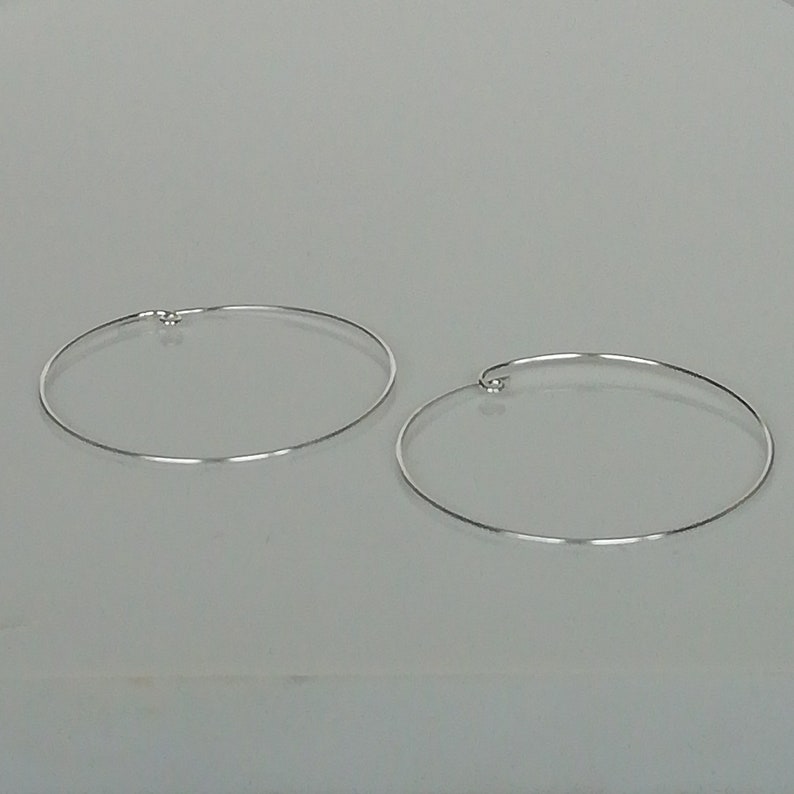 Large Silver Hoops | 50 Mm Hoop Earrings | Silver Jewelry | Minimalist ...