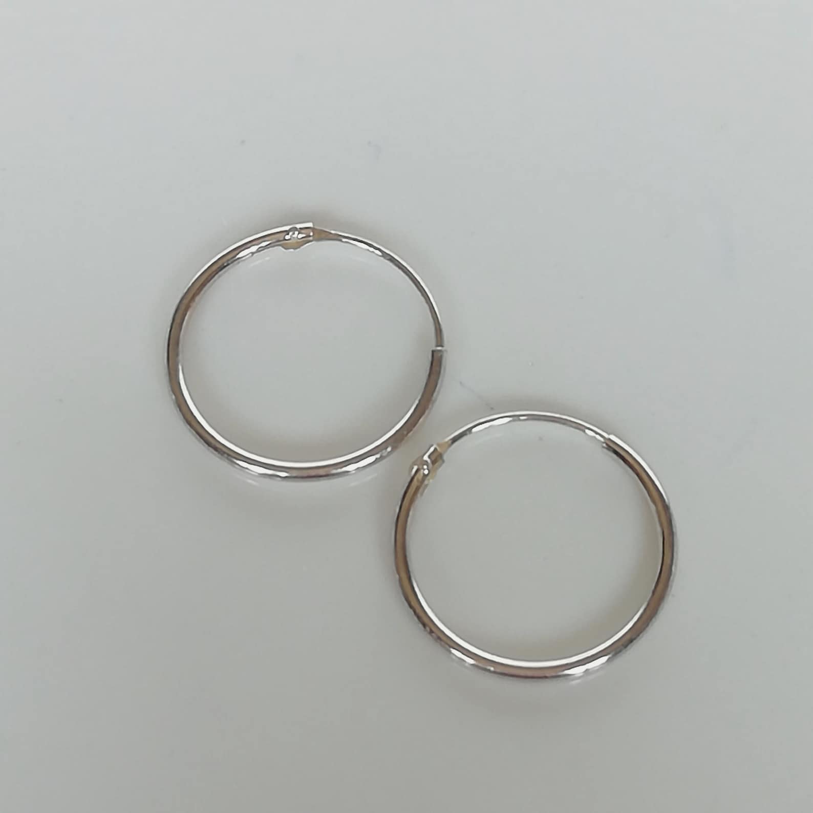 16mm Silver Hoops Silver Hoop Earrings Silver Jewelry - Etsy