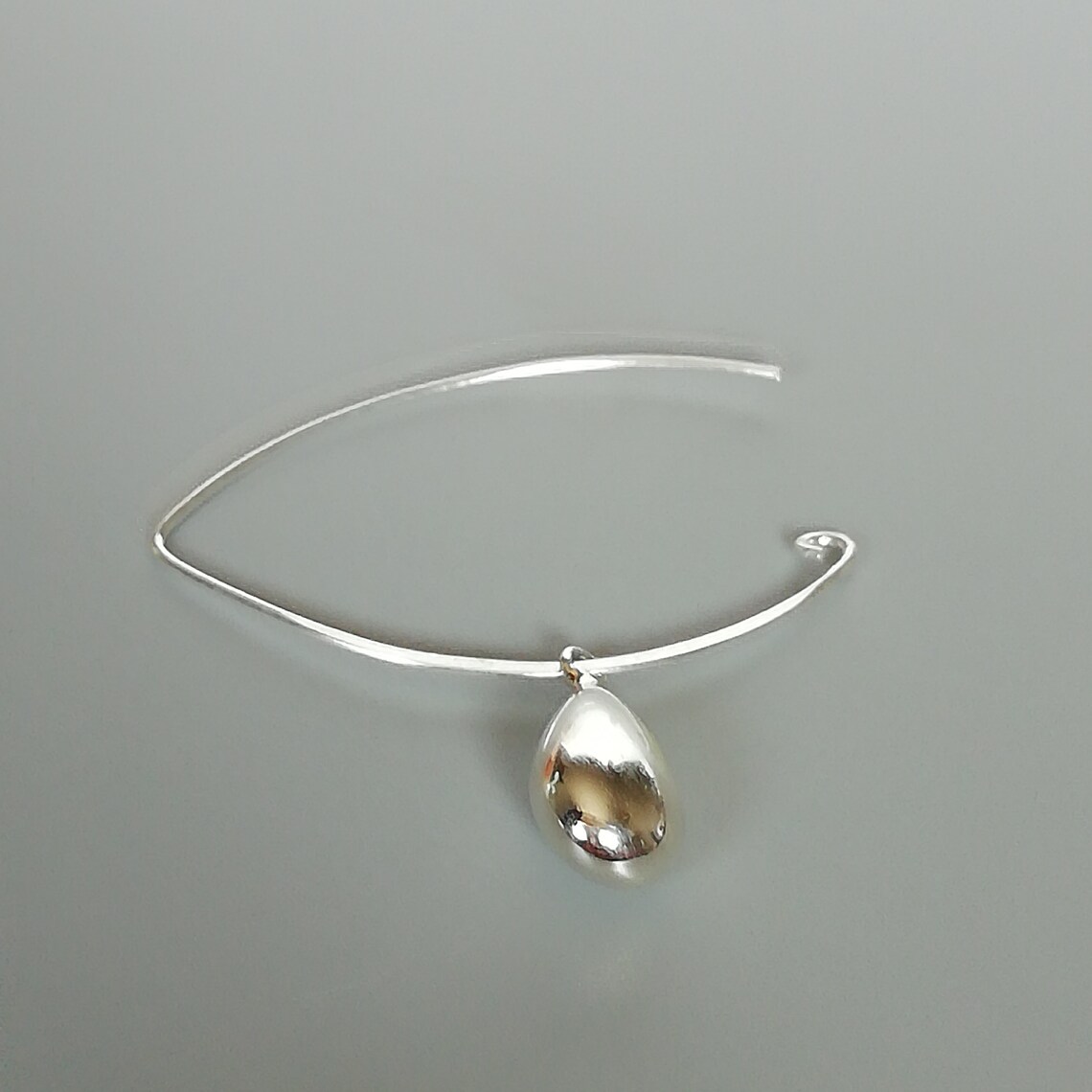 Long silver ear wires earrings Sterling silver drop earrings | Etsy