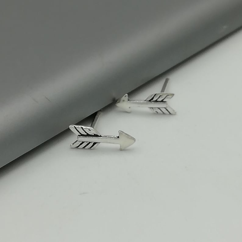 Sterling Silver Arrow Studs | Tiny Arrow Earrings | Tragus Arrow ...