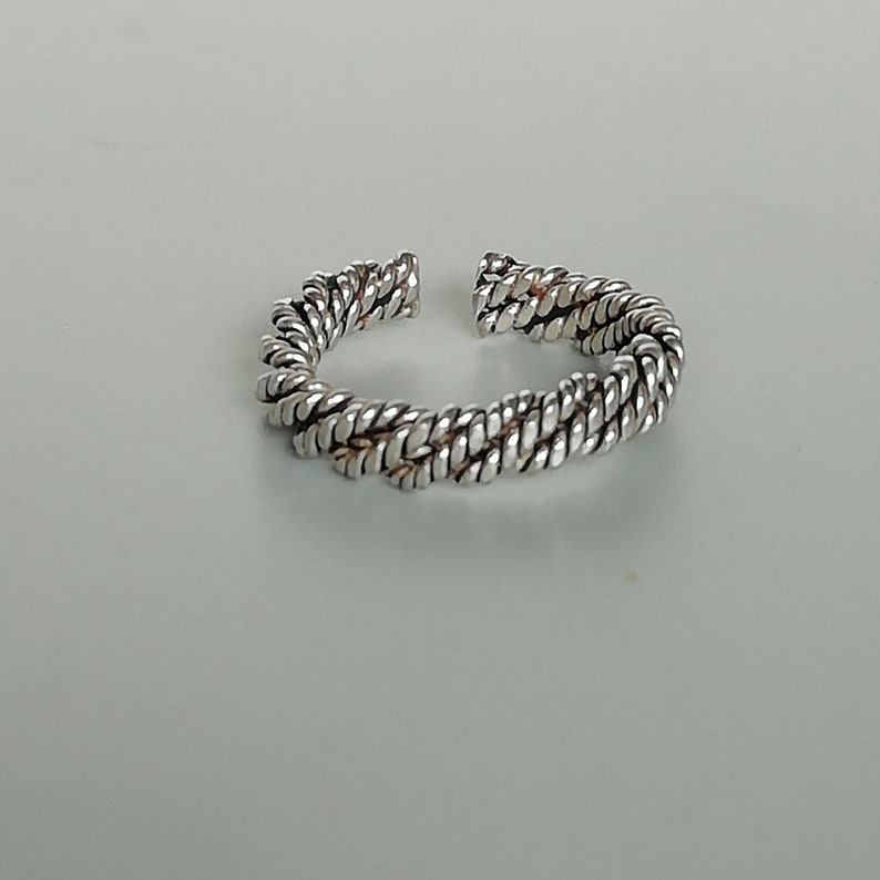 Twisted Toe Ring Silver Body Jewelry Boho Toe Ring Feet - Etsy