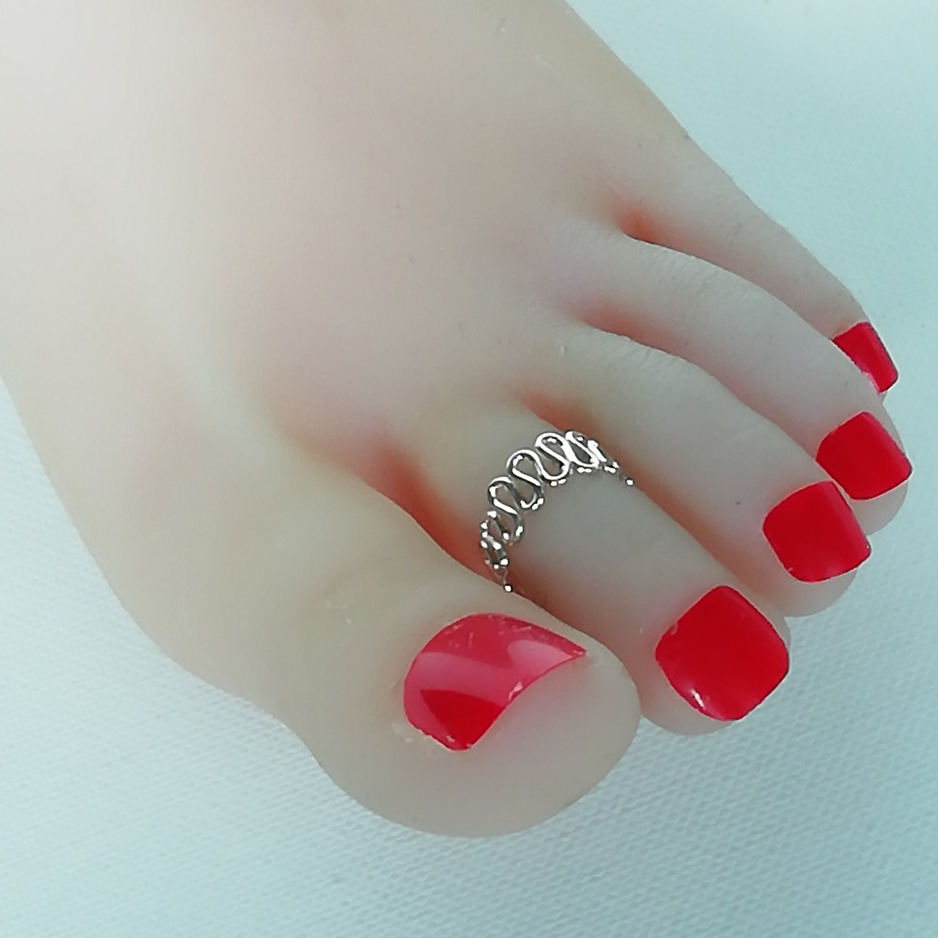 Sterling silver toe ring Waves ring band Bohemian jewelry | Etsy