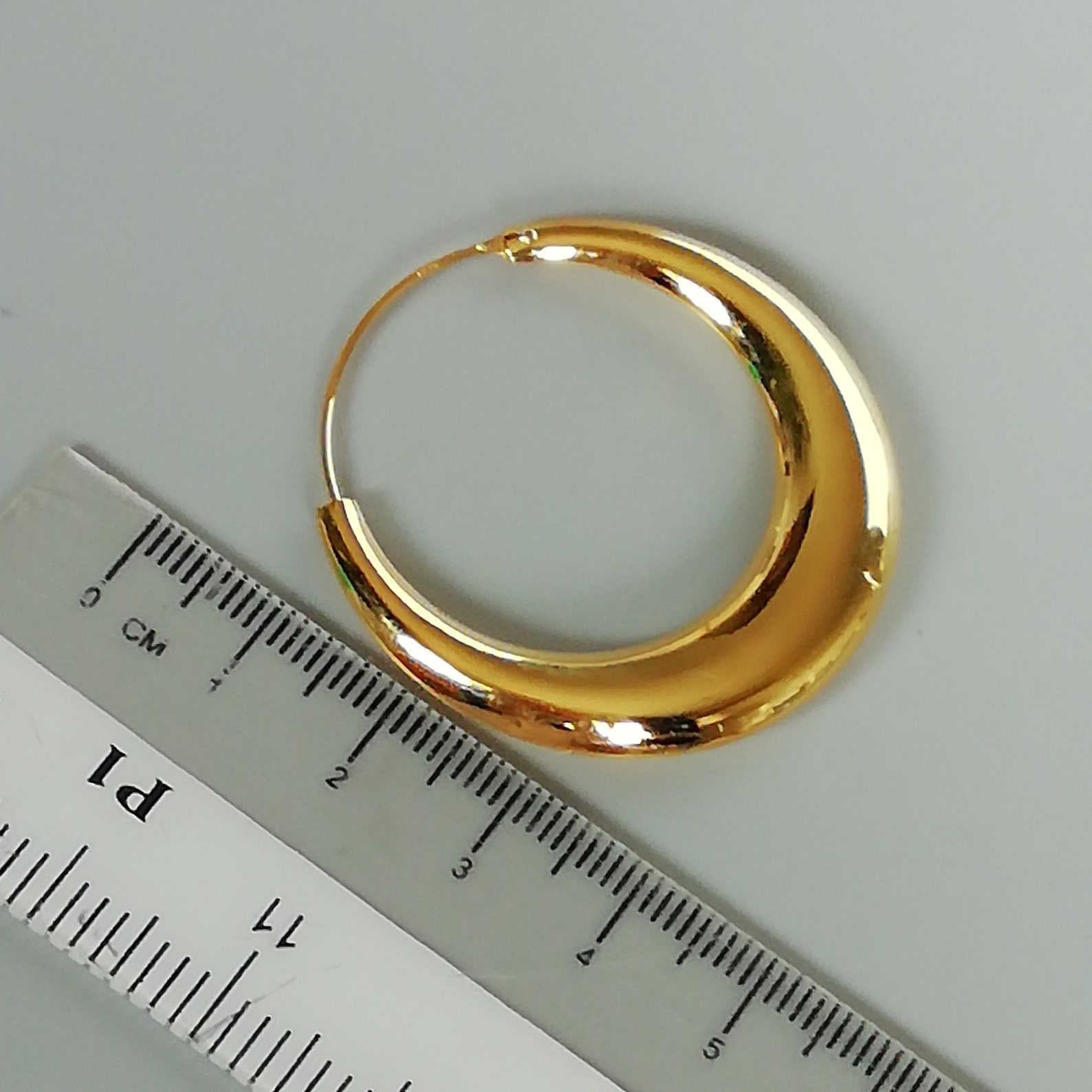 40 Mm Gold Hoops | Sterling Silver Gold Dipped Hoops | Ear Hoops ...