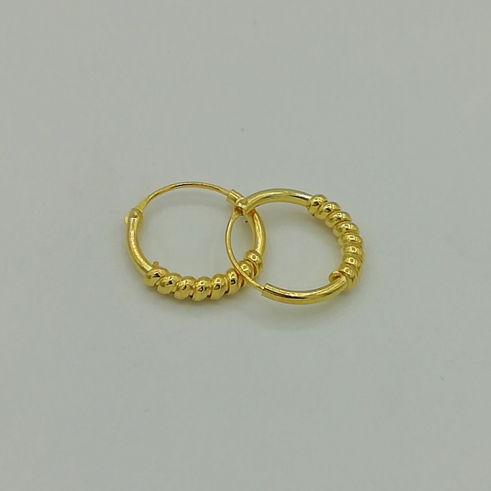 Small Gold Hoops 12 Mm Hoops Bali Gold Ear Hoops Silver | Etsy