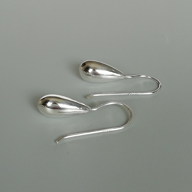 Sterling Silver Ear Drops Silver Tear Drop Earrings Pretty | Etsy