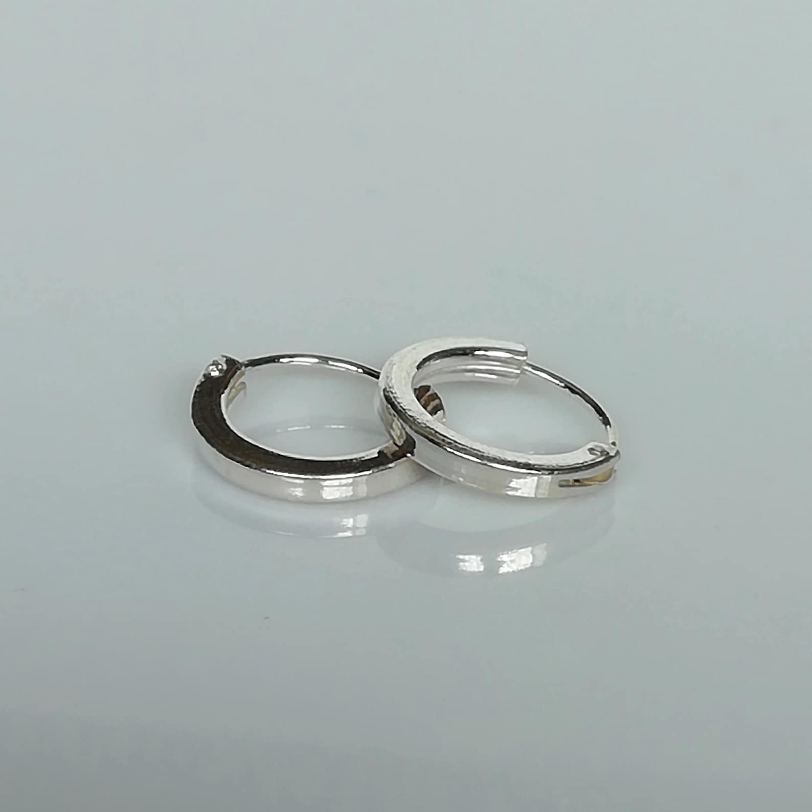 10mm huggie hoops Silver hoop earrings Small hoops Girls | Etsy