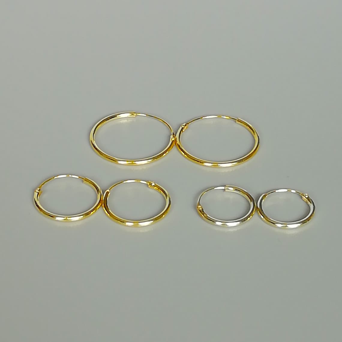Gold Hoop Earrings Set Three Pairs Set 121416 Mm Gold - Etsy