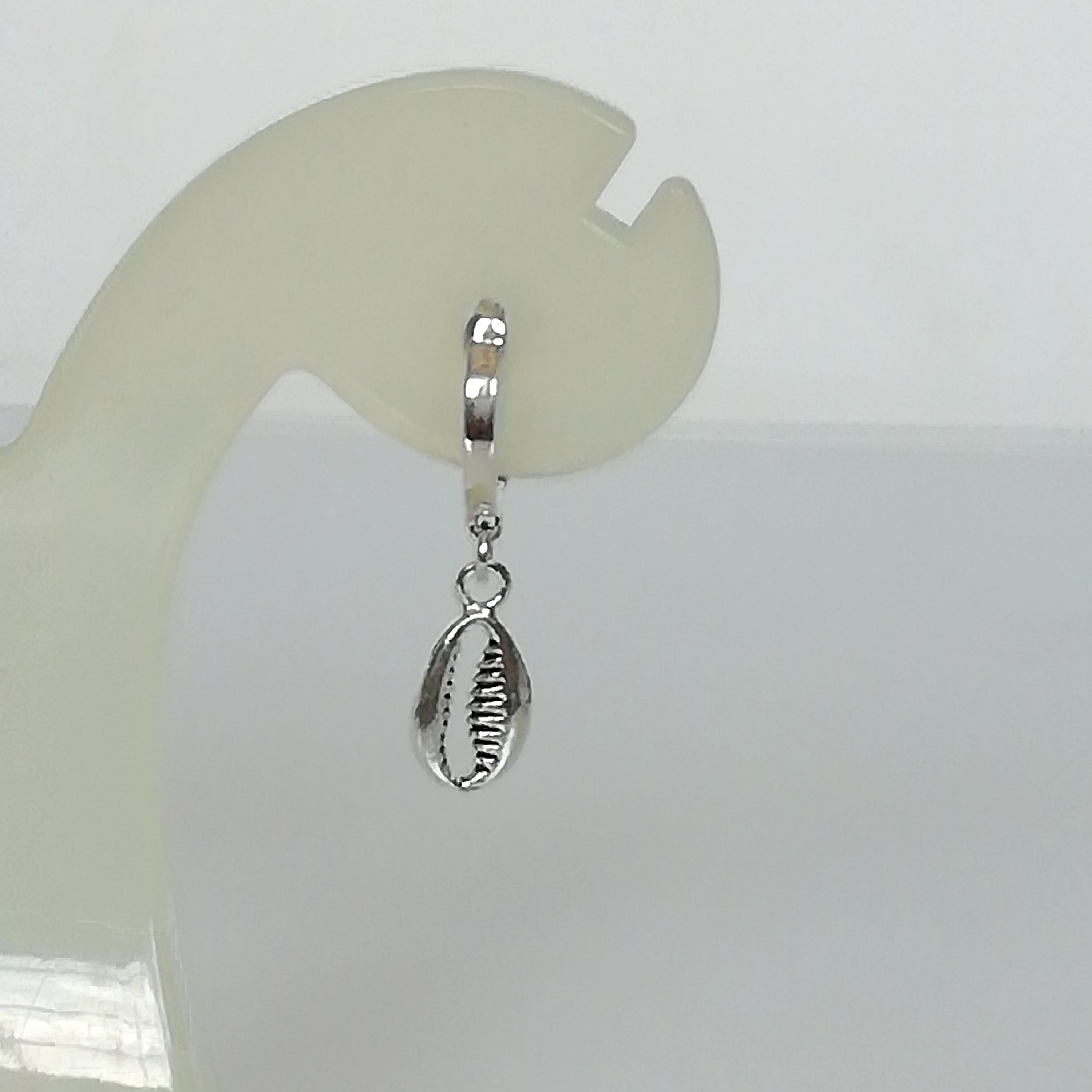 Cowrie Shell Earring | Silver Shell Ear Danglers |cowrie Shell Charm ...