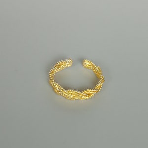 Braided Toe Ring | Gold Plated Toe Ring | Free Size Toe Band | Boho Body Jewelry | Minimalist ...