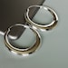 Large Sterling Silver Statement Hoops 60mm Hoops Crescent - Etsy