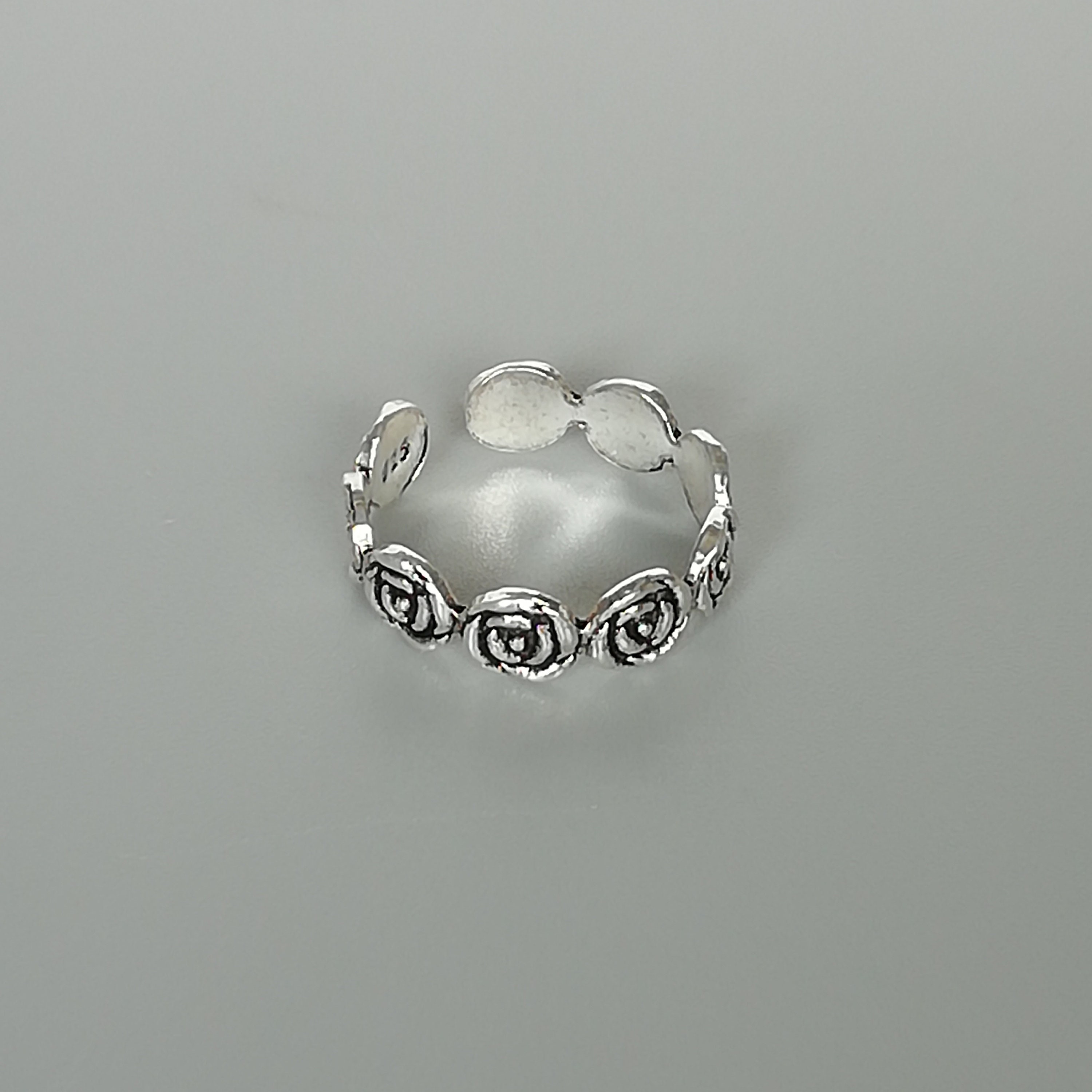 Sterling Silver Roses Toe Ring | Bohemian Toe Ring | Silver Body ...