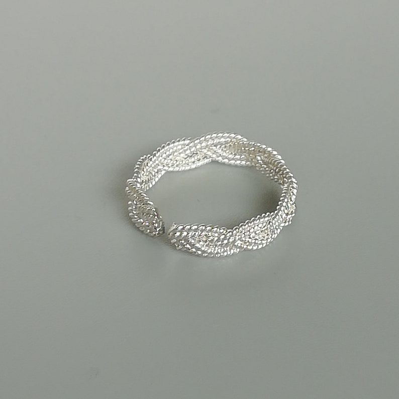 Sterling Silver Braided Toe Ring | Silver Toe Band | Free Size Toe Band ...