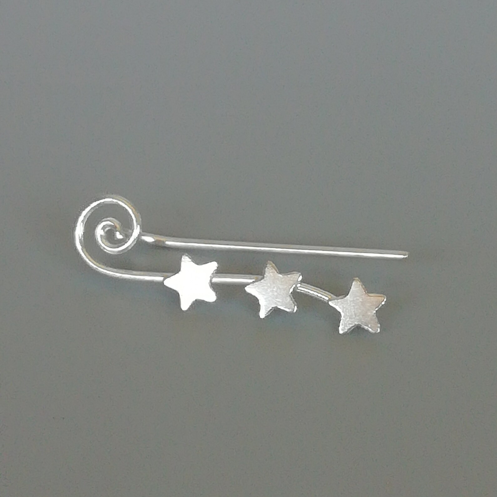 Silver Celestial Ear Climber Stars Earrings Silver Ear | Etsy