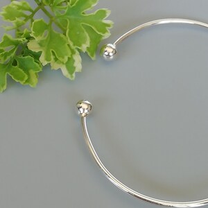 Sterling Silver Wrist Bangle Silver Bangle Open Ended - Etsy