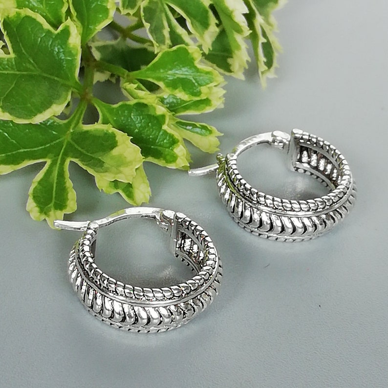Sterling Silver Egyptian Hoops | Simple 925 Hoops | Bohemian Hoops ...