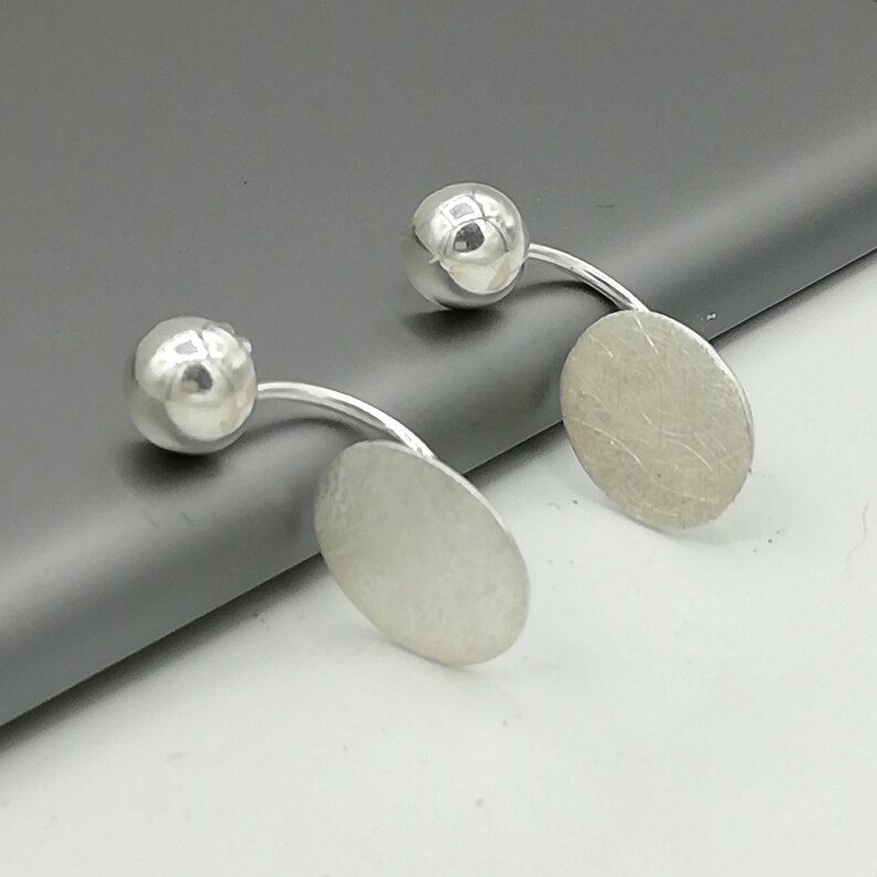 Ear Jacket Silver Ear Jacket Oval Ear Jacket Bohemian - Etsy