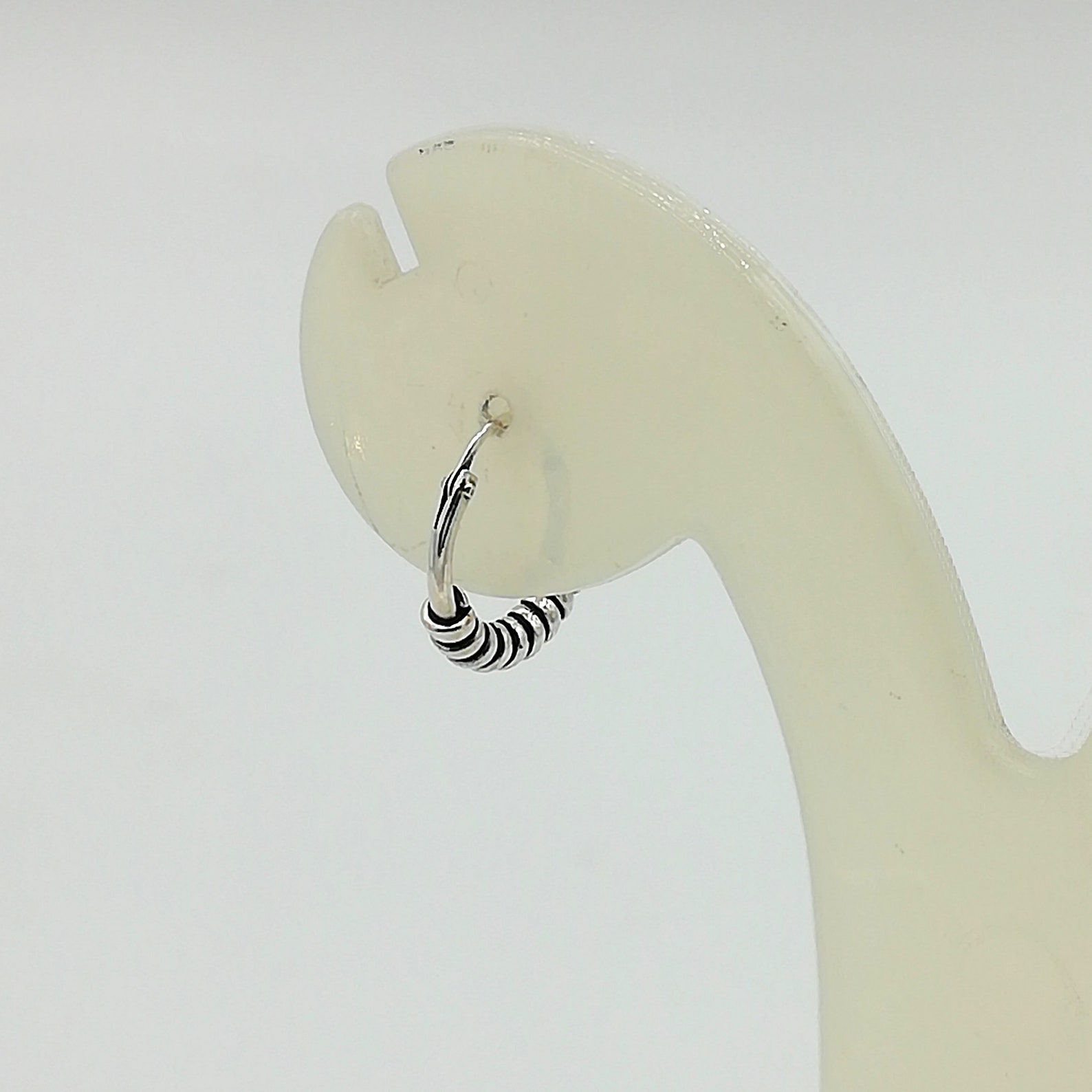 Silver Bali Hoops 12 Mm Silver Hoops Twisted Wire Hoops | Etsy