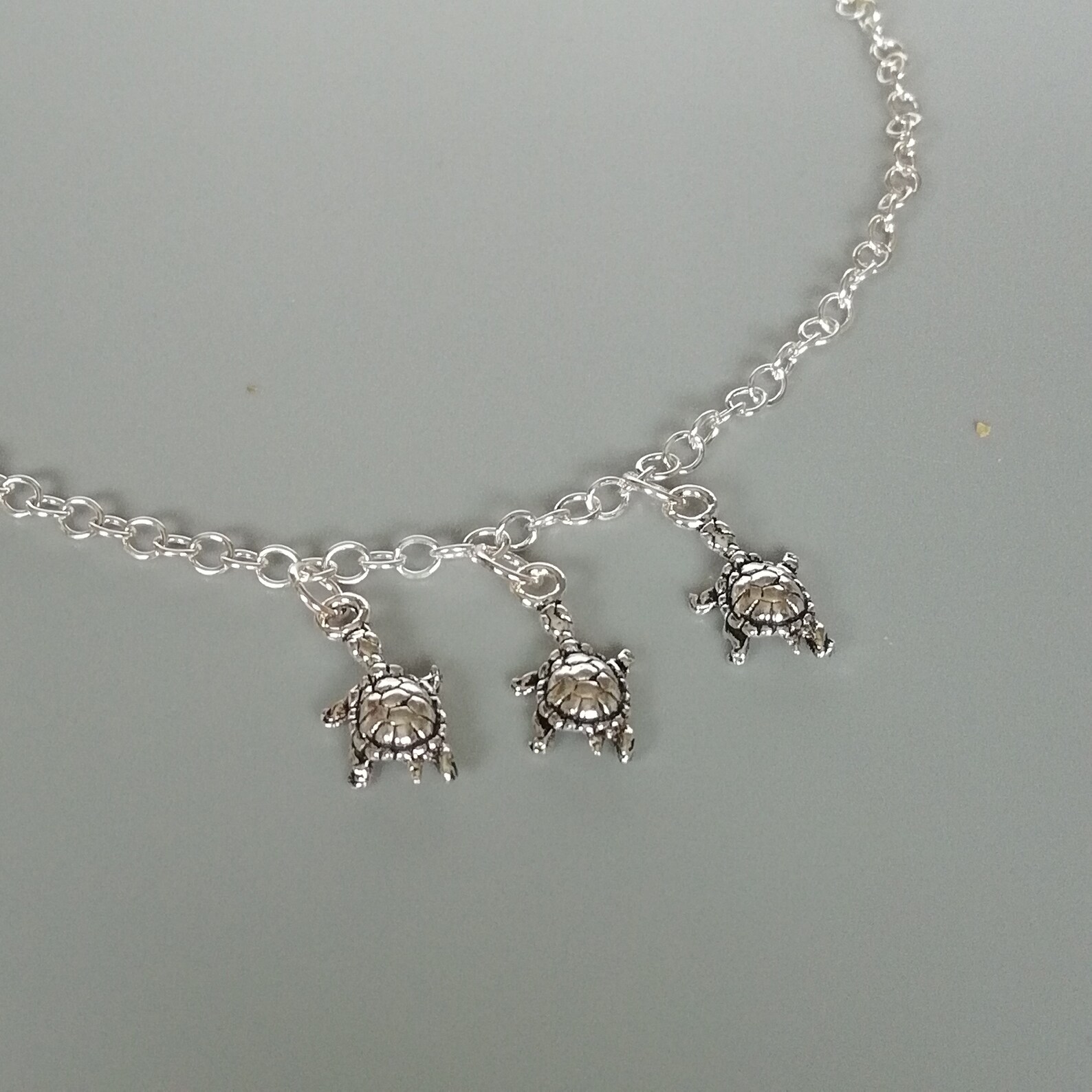 Tiny Turtles Anklet | Turtle Foot Chain | Wanderlust Jewelry | Silver ...