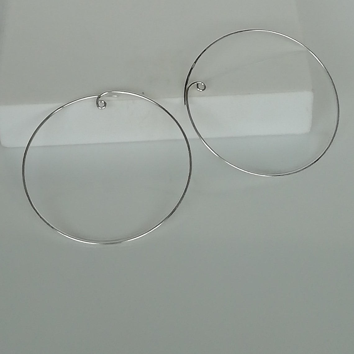 Large Silver Hoops 50 Mm Hoop Earrings Silver Jewelry | Etsy